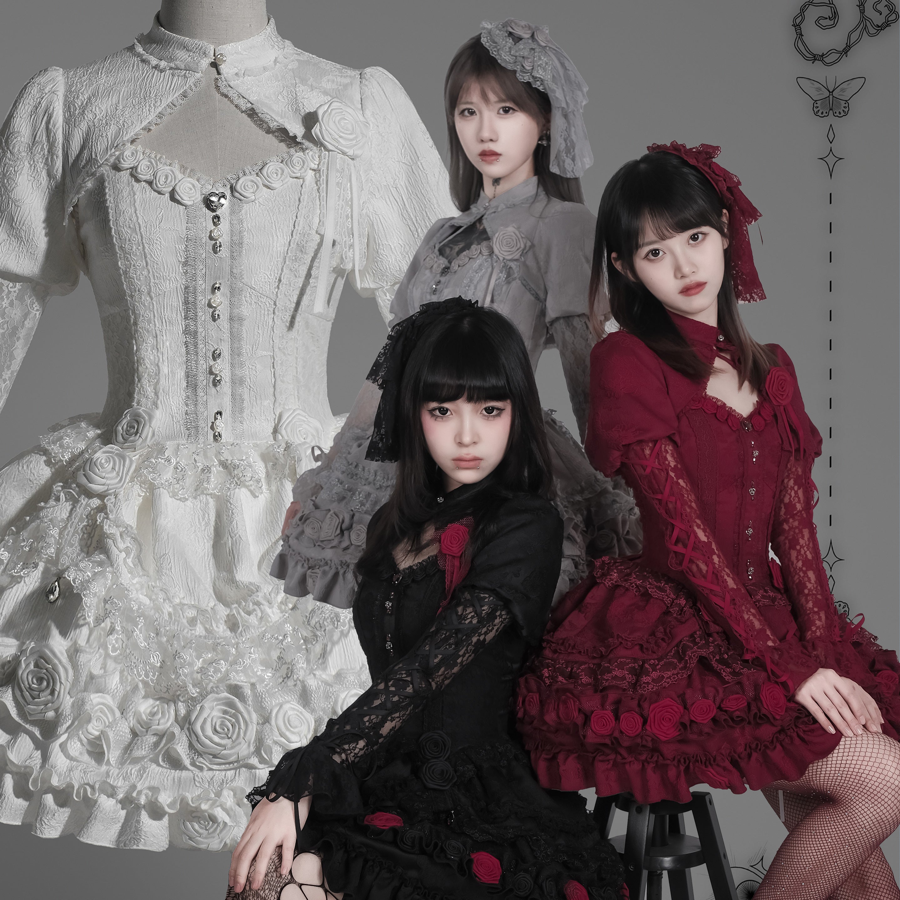 Rose Knight 2.0 Series elegant gothic lolita dress – MORY HITOMI